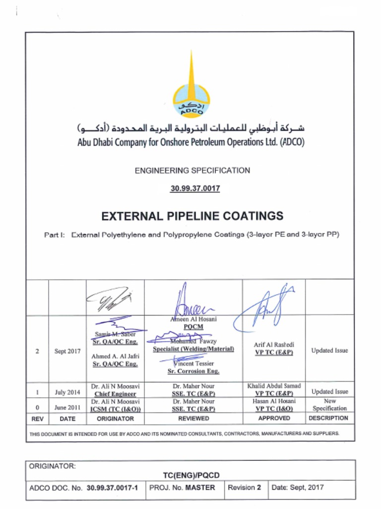 ES-30.99.37.0017 - External Pipeline Coatings - Part 1 | PDF