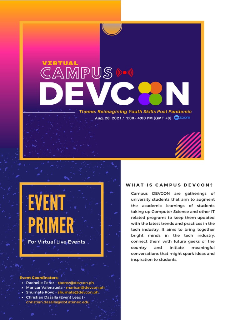 Event Primer Campus DEVCON Aug 28, 2021 | PDF | Expert