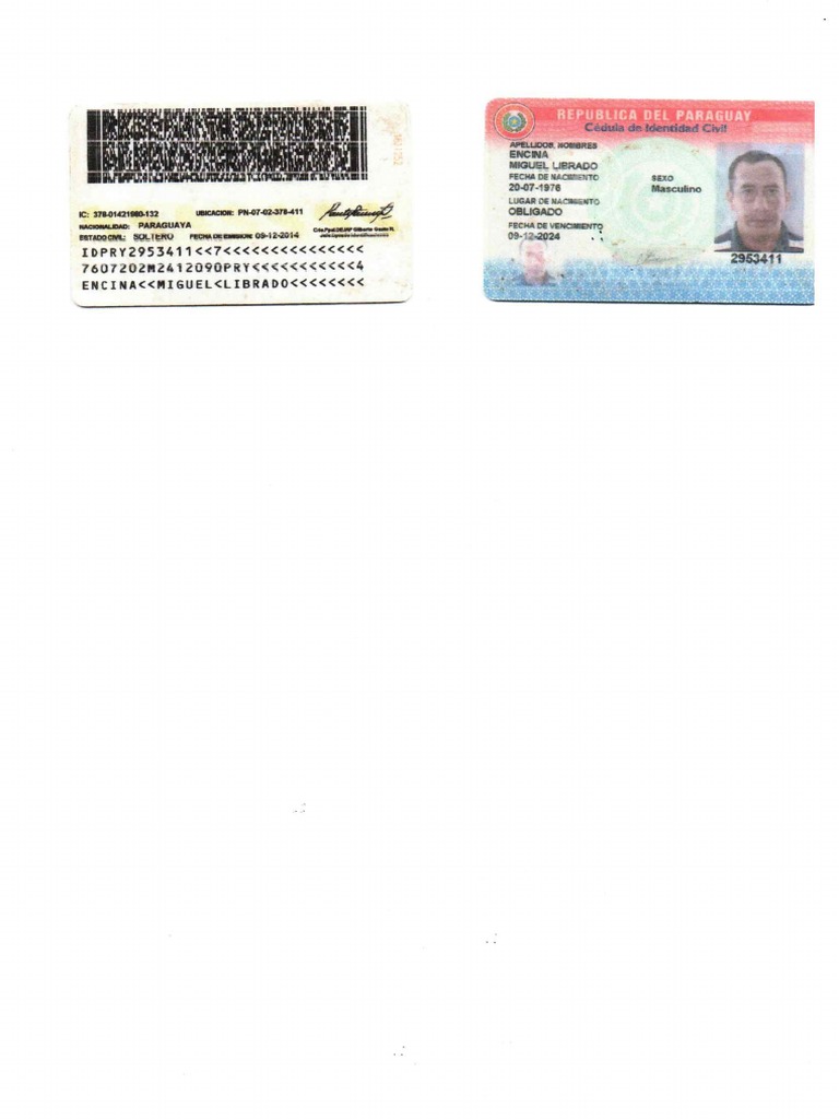 Cedula Miguel Encina | PDF