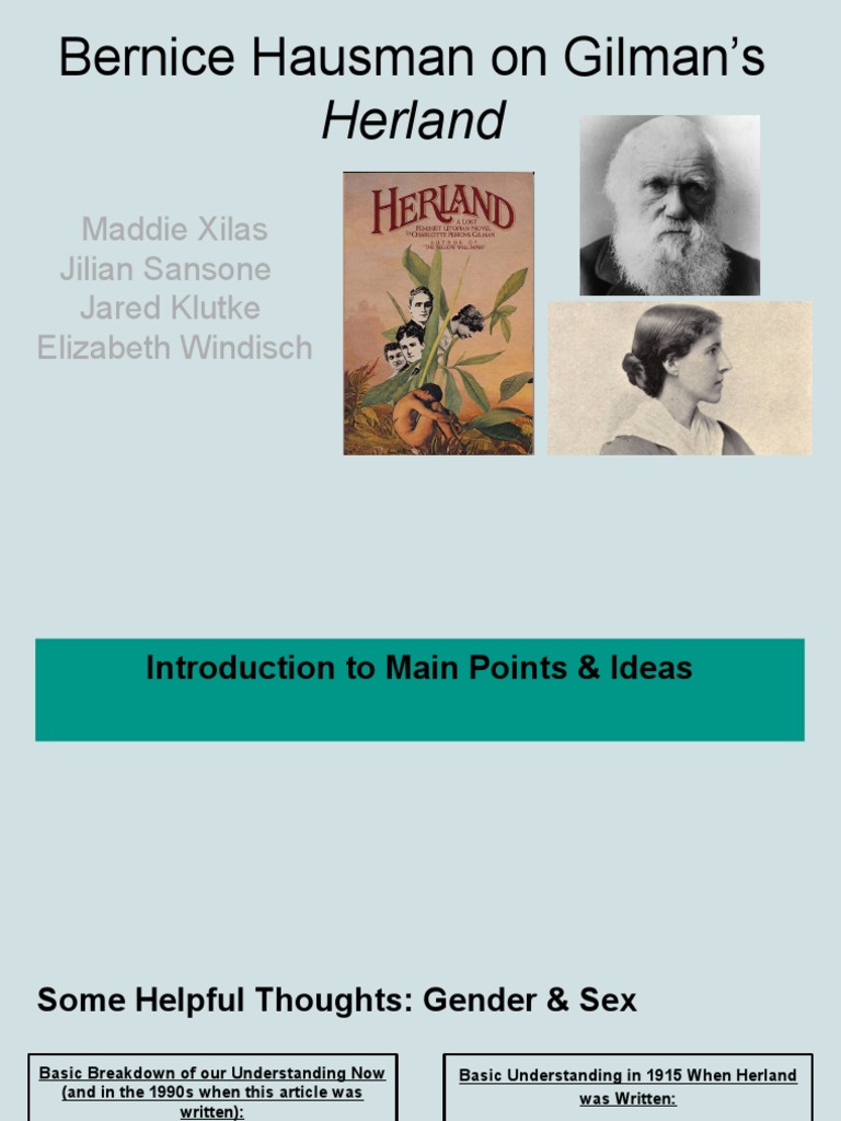 Bernice Hausman On Gilman's 'Herland' | PDF | Herland (Novel) | Gender