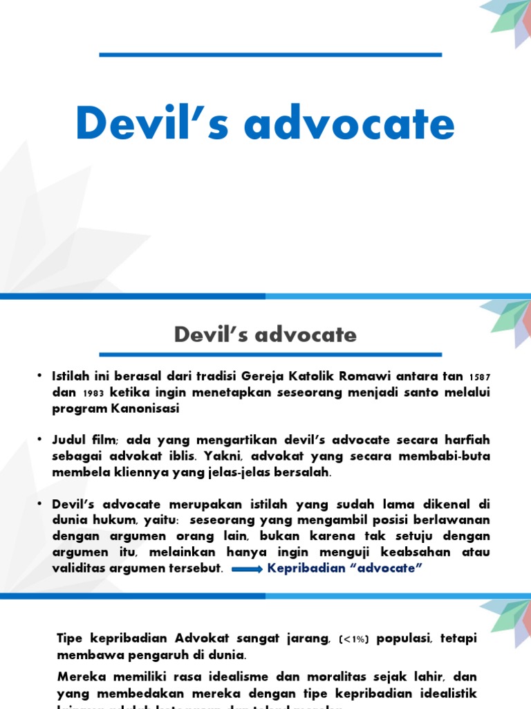 Devils Advocate | PDF