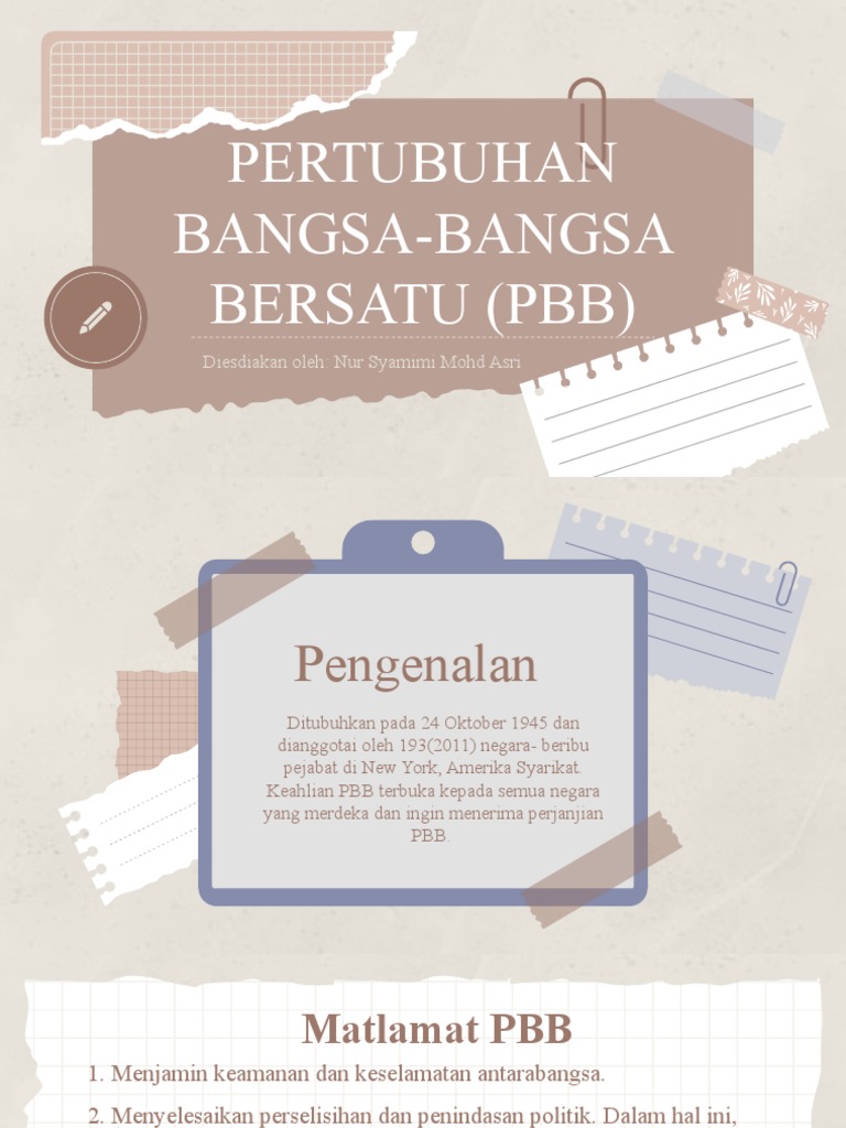 SLIDE Pertubuhan Bangsa Bangsa Bersatu PBB | PDF