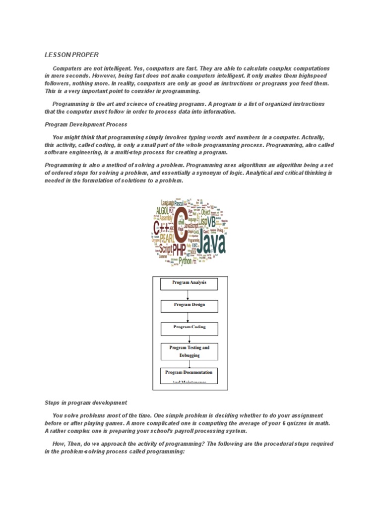 Lesson Proper | Download Free PDF | Programming | Computer Program