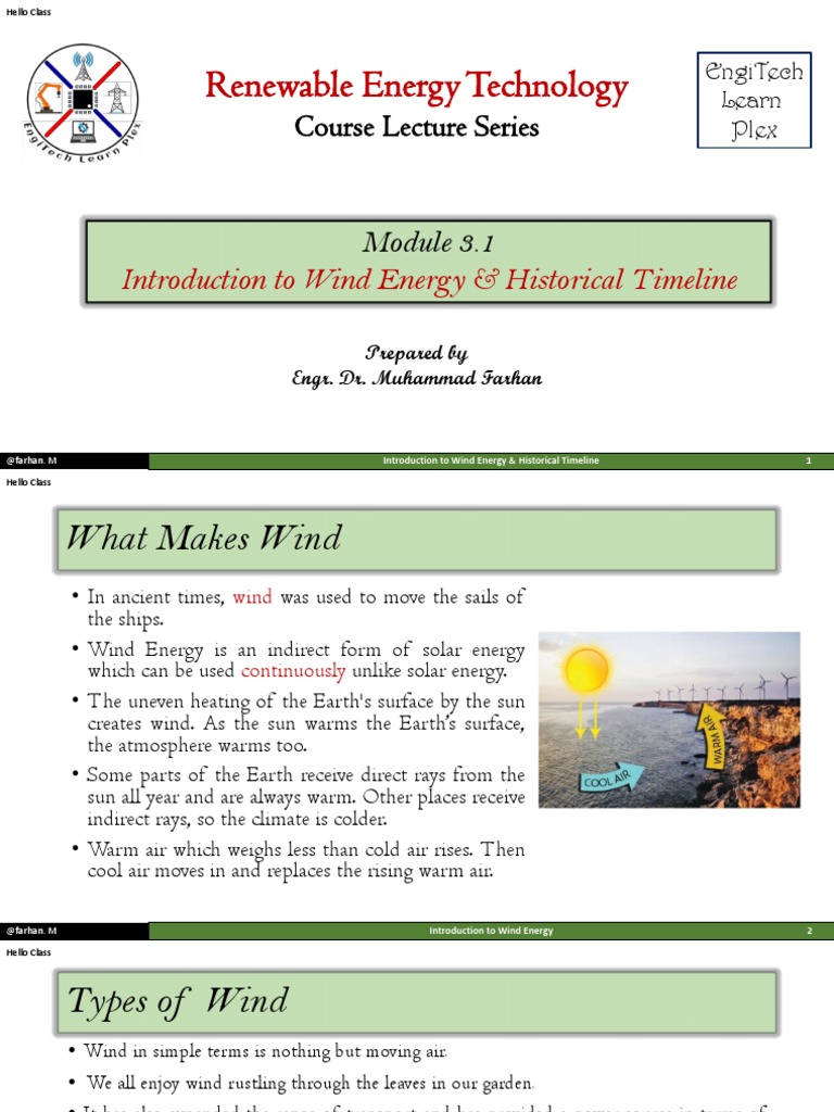 3.1 Introduction To Wind Energy & Historical Timeline | Download Free ...