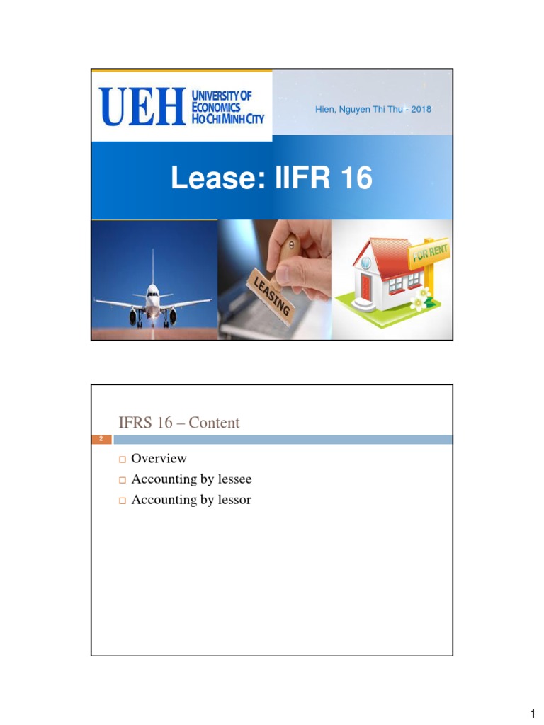 Topic 6 - Leases (IFRS 16) (Eng) | PDF | Lease | Debits And Credits