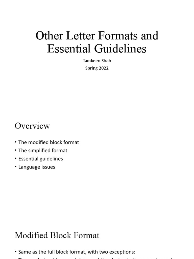 Communication Skills-Letter Formats | PDF | Sentence (Linguistics ...