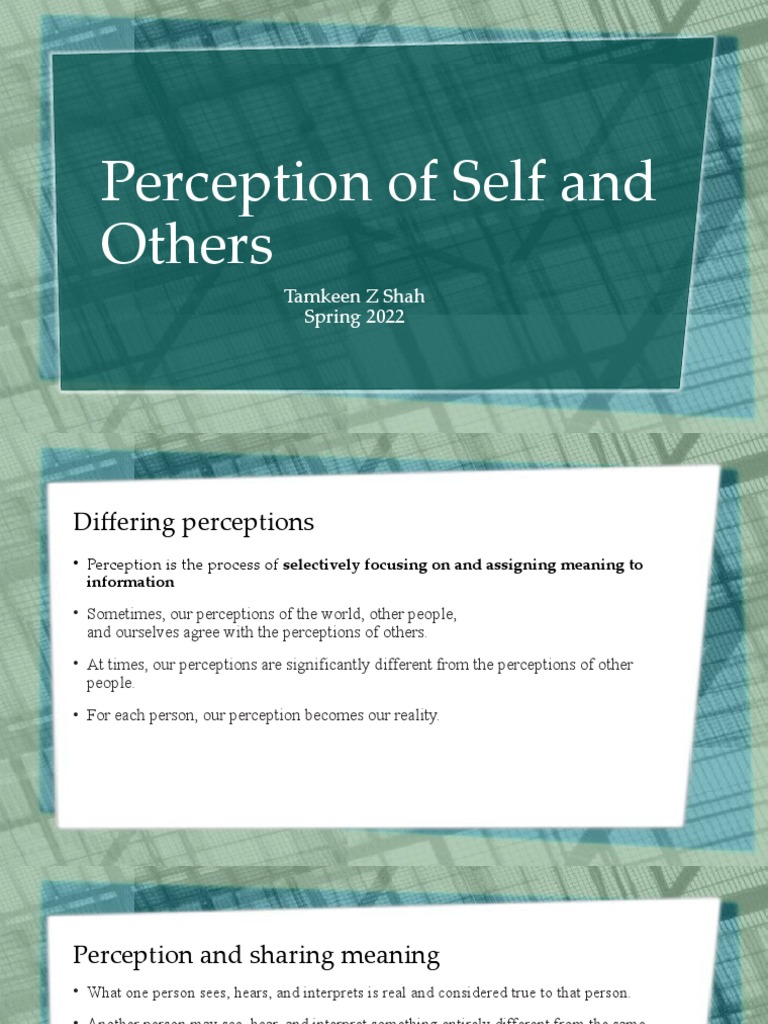 Share Communication Skills-Perception of Self and Others | PDF | Self ...