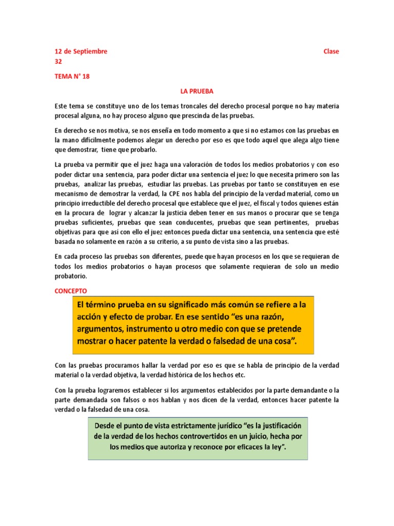 12 de Septiembre TGP | PDF | Evidencia (ley) | Demanda judicial