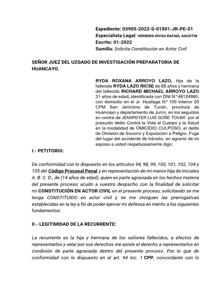 Exp. 03905-2022-54-1501-JR-PE-01 - Anexo - 250690-2022 | PDF | Ley común | Gobierno