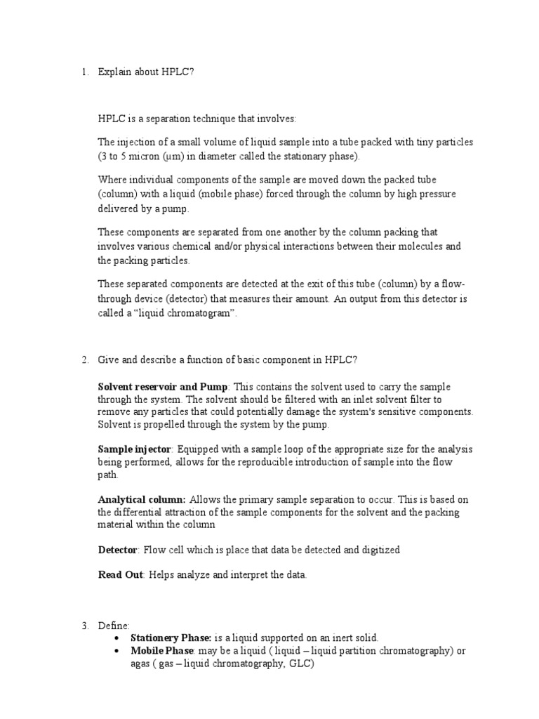 An In-Depth Explanation of High Performance Liquid Chromatography (HPLC ...