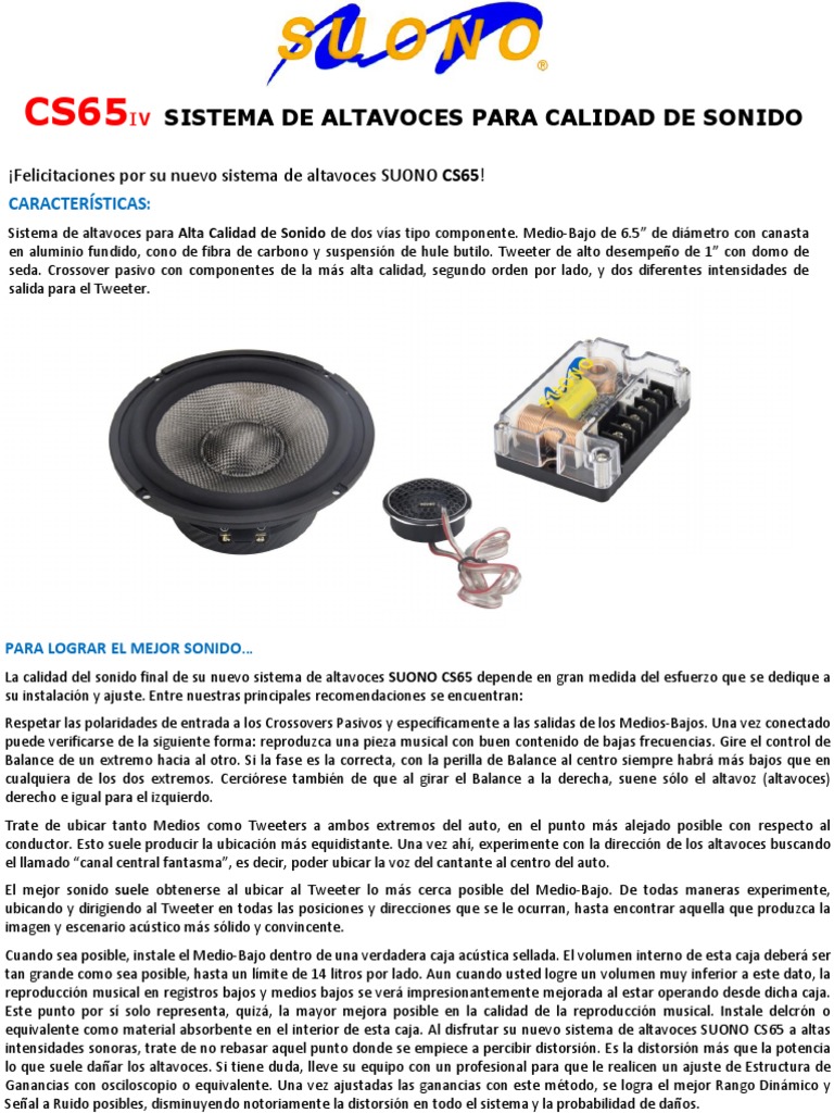 Instrucciones CS65 IV | PDF