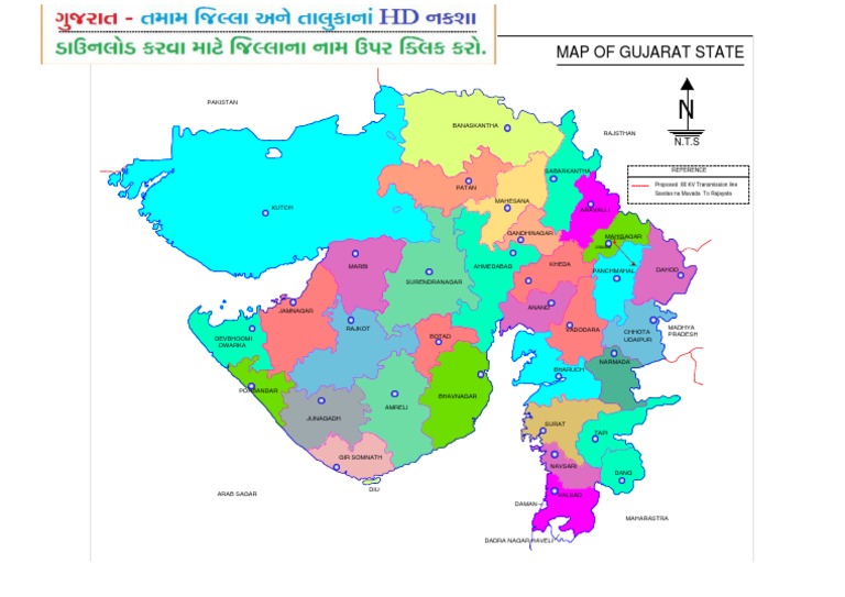 Gujarat Map | PDF | Gujarat