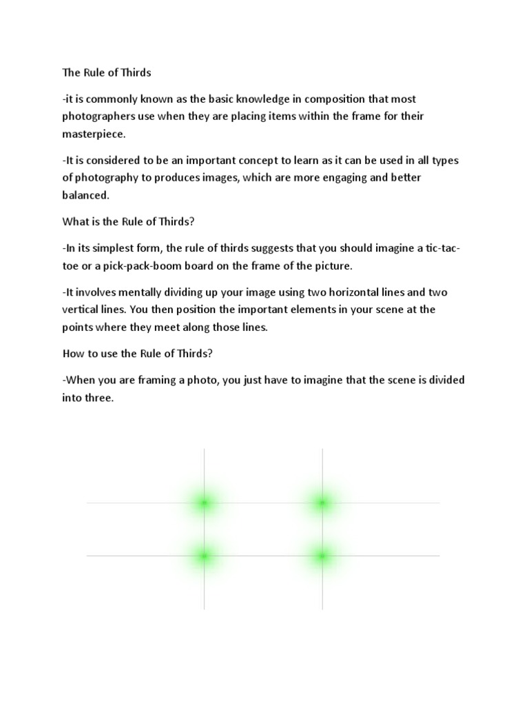 The Rule of Thirds | PDF | Teaching Methods & Materials | Computers