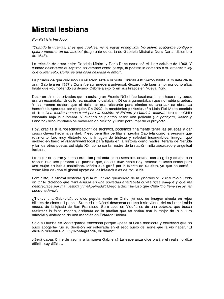 Mistral Lesbiana | PDF