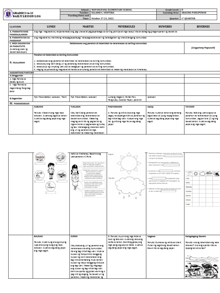 DLL - Araling Panlipunan 2 - Q1 - W7 | PDF
