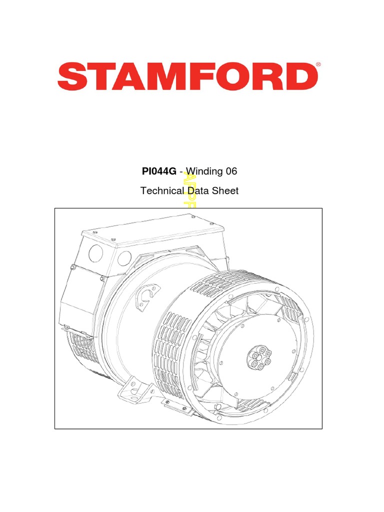 Pi044g 06 TD en Rev A | PDF | Electric Generator | Electrical ...
