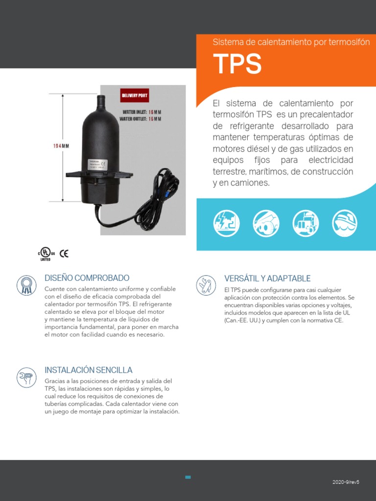 Hotstart Data Sheet TPS Engine Heater ES | PDF