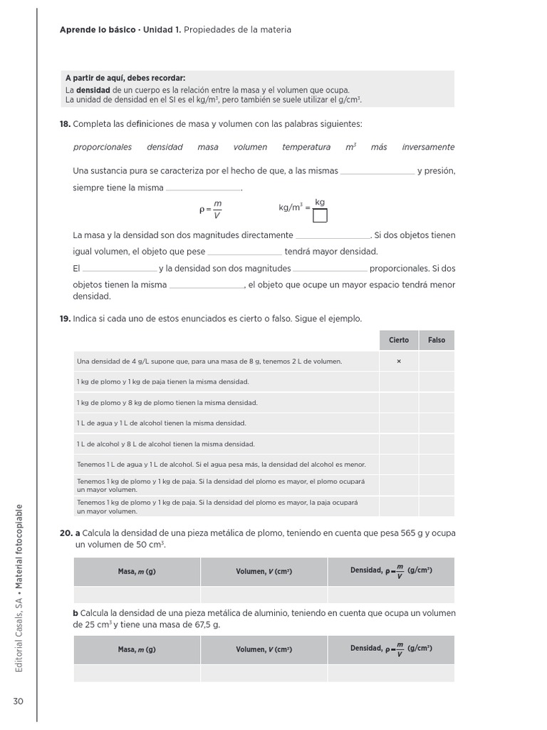 Densidad Ejercicios | PDF | Densidad | Agua