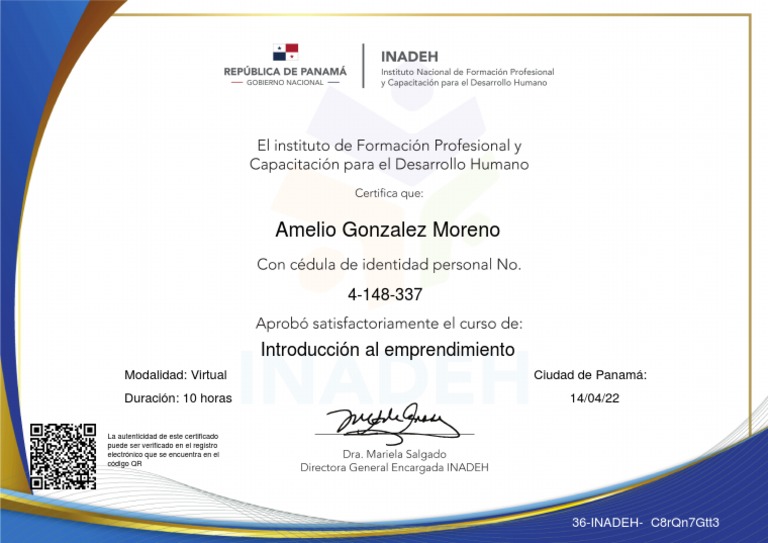 Certificado de Aprobacin | PDF
