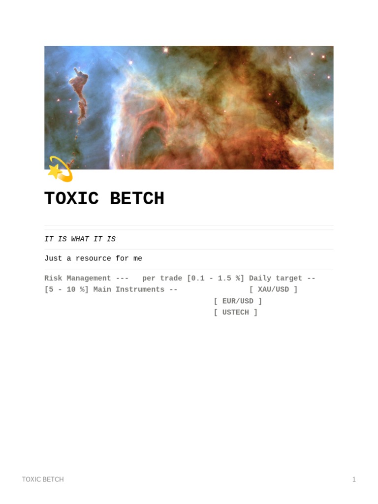 Toxic Betch | PDF | Market Liquidity | Prices