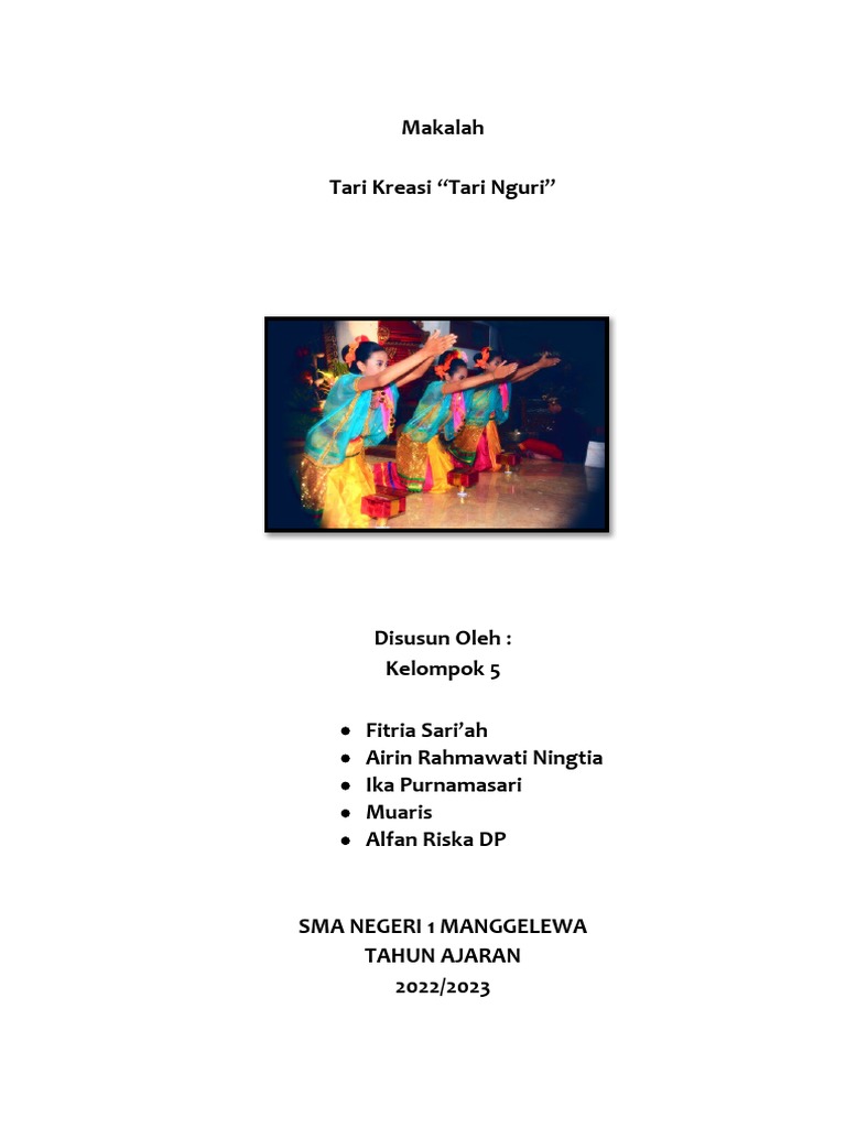 Sejarah dan Gerakan Tari Nguri | PDF