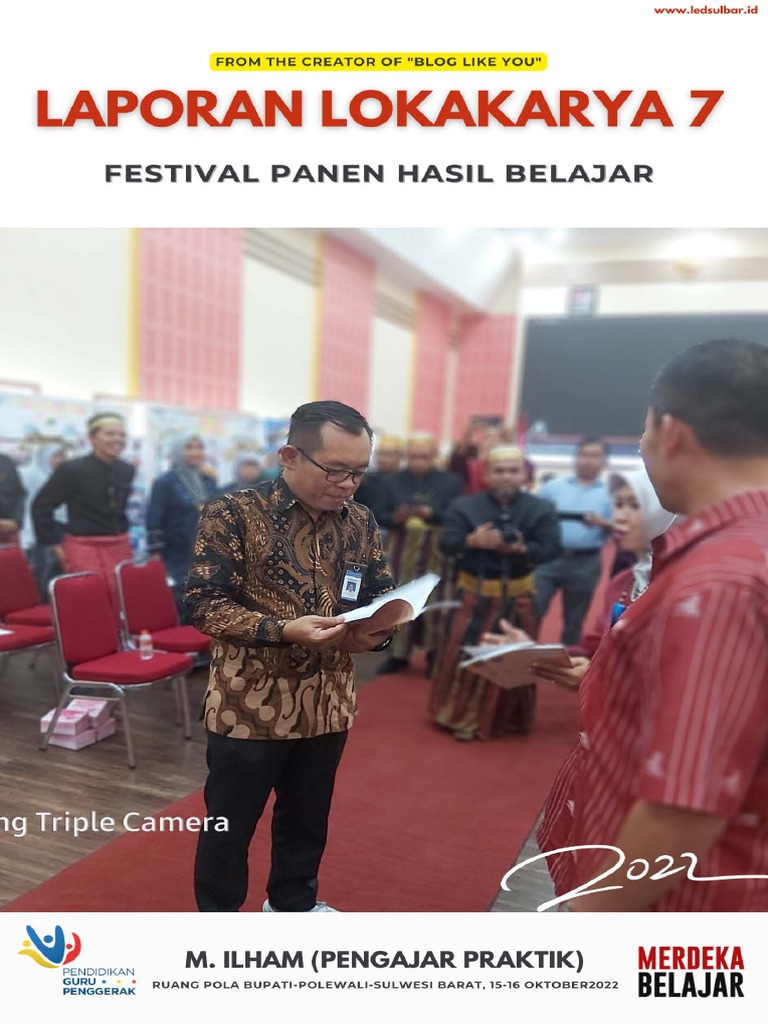 Laporan Lokakarya 7 Panen Karya CGP Angkatan 4 Polman | PDF | Seni