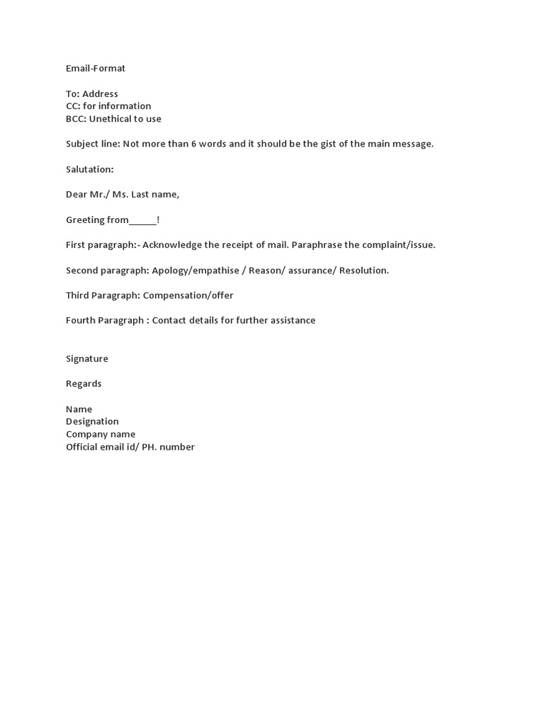 Email Format | PDF | Law