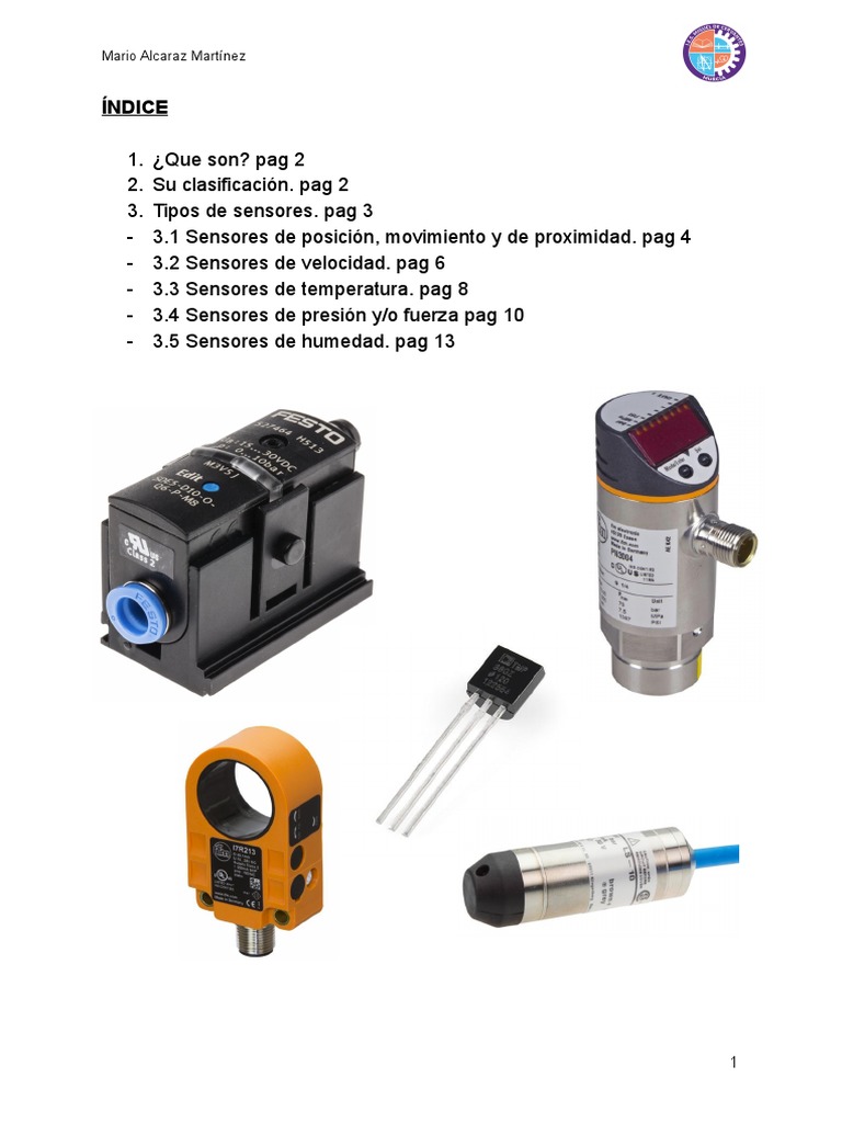 Tipos de Sensores | PDF