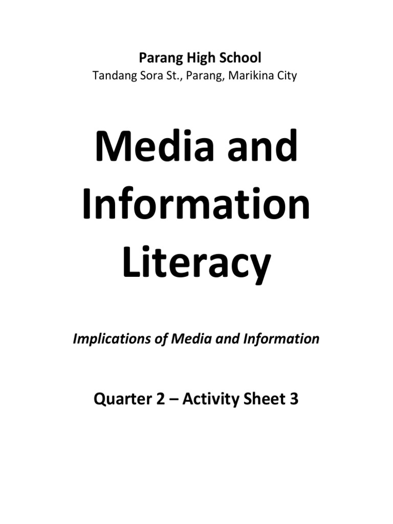 Understanding the Implications of Media and Information Literacy: An ...