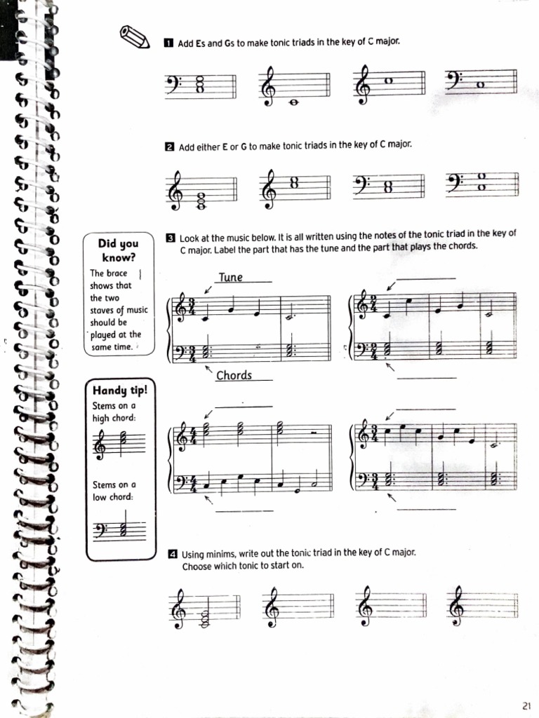 Trinity Theory Grade 1 (Part 2) | PDF | Scale (Music) | Chord (Music)