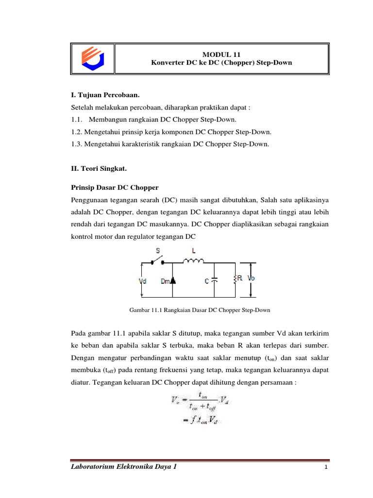 DC Chopper Step-Down Characteristics | PDF