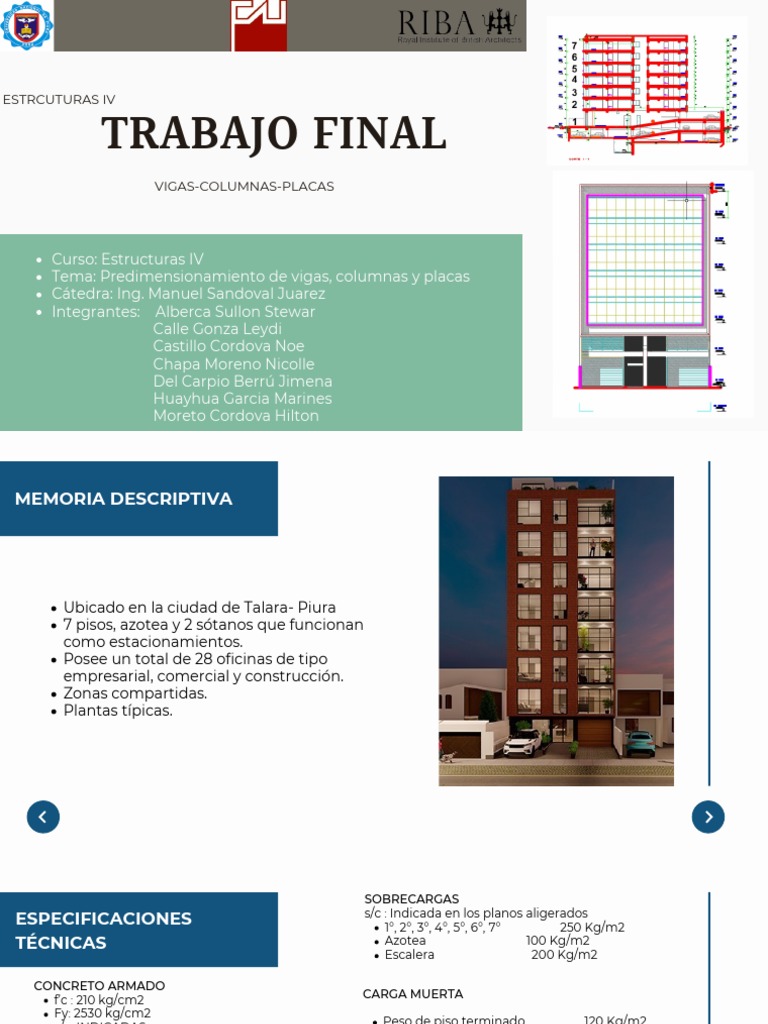 Trabajo Final Estructuras Iv | PDF | Fundación (Ingeniería) | Edificios y estructuras de transporte