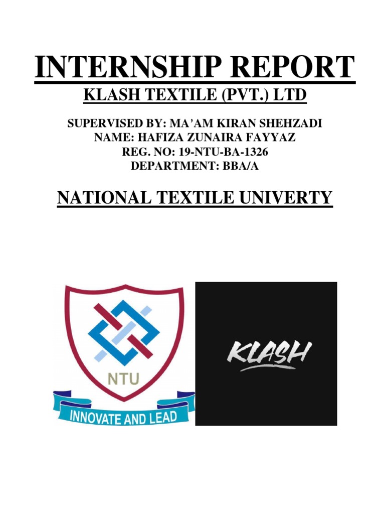An Inside Look at the Operations and Departments of Klash Textile (Pvt.) Ltd | PDF | Clothing ...
