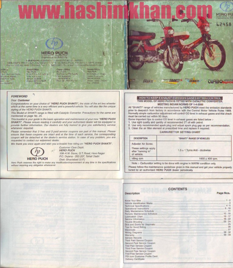 Manual Hero Puch 65cc | PDF