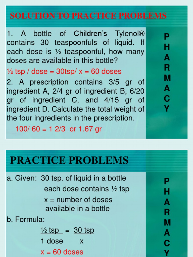 Solutions To Problem Solving | Download Free PDF | Mass Concentration (Chemistry) | Dose ...