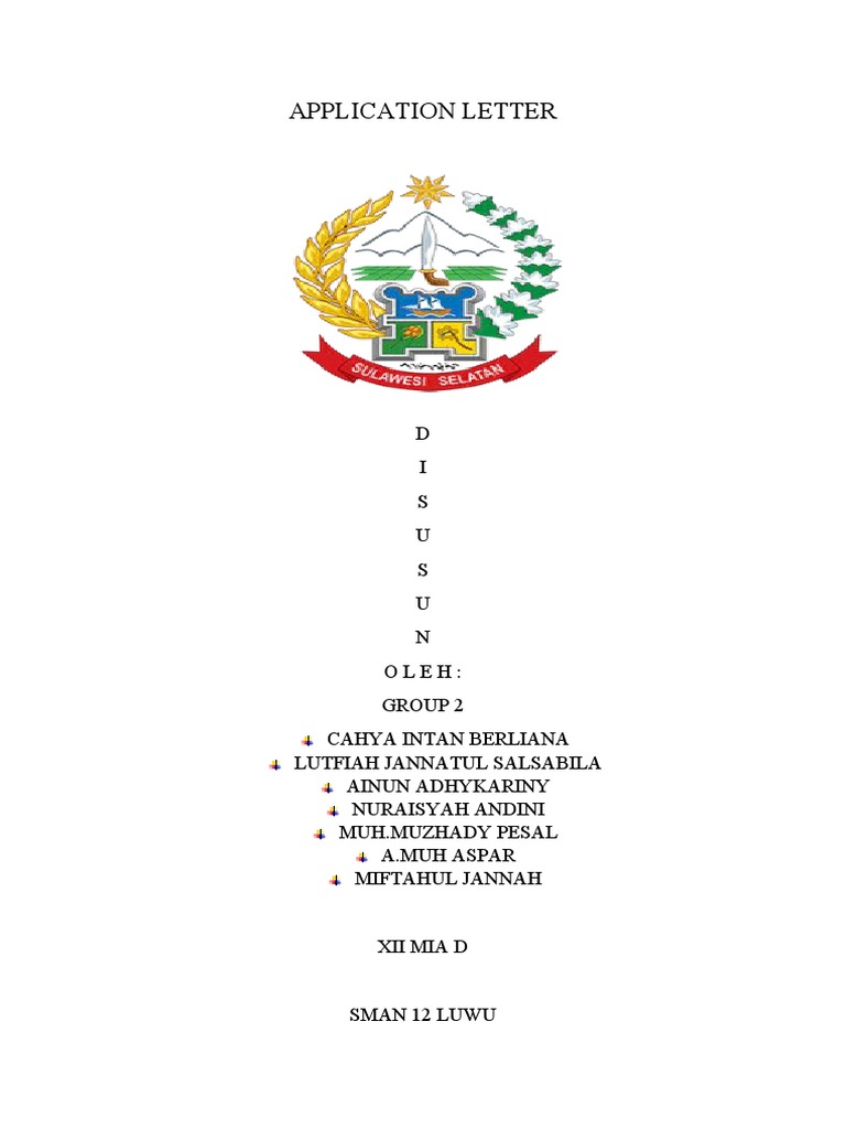Application Letter Group 2 Xii Mia D | PDF | Paragraph | Job Interview