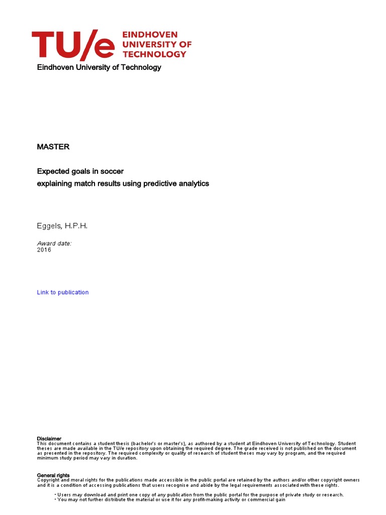 Expected Goals in Soccer | PDF | Standard Deviation | Statistical ...