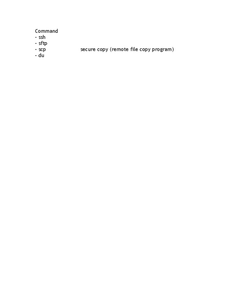 Command Unix Pdf Secure Shell Operating System Technology 0042
