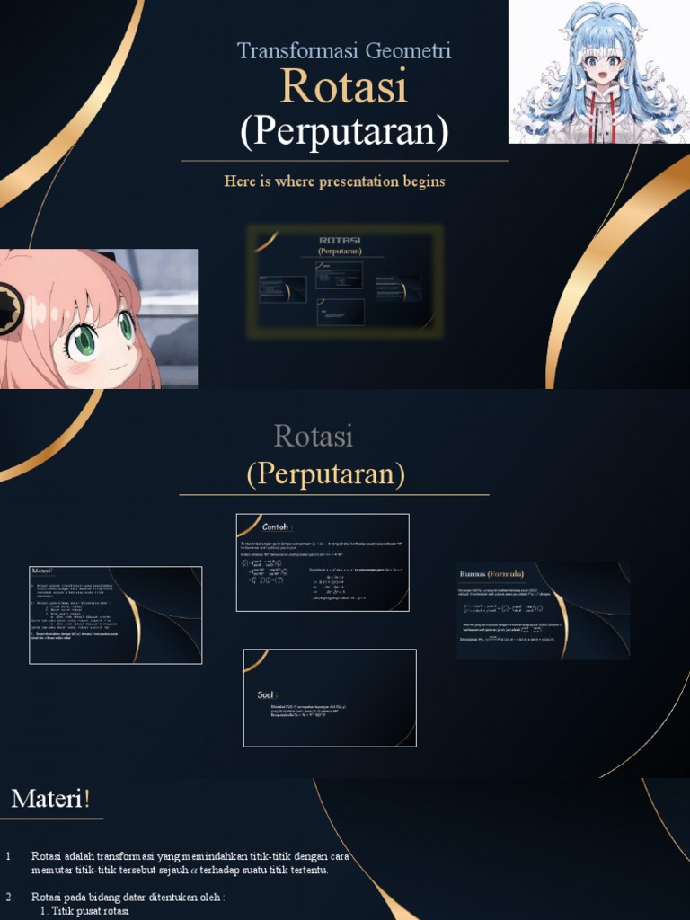 Transformasi Geometri Rotasi (Perputaran) Cedric XI AKL | PDF