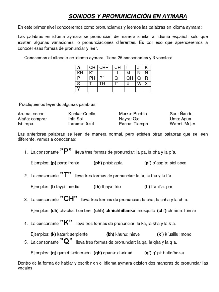Leccic3b3n1 Sonidos y Pronunciacic3b3n1 | PDF | Comunicación humana ...