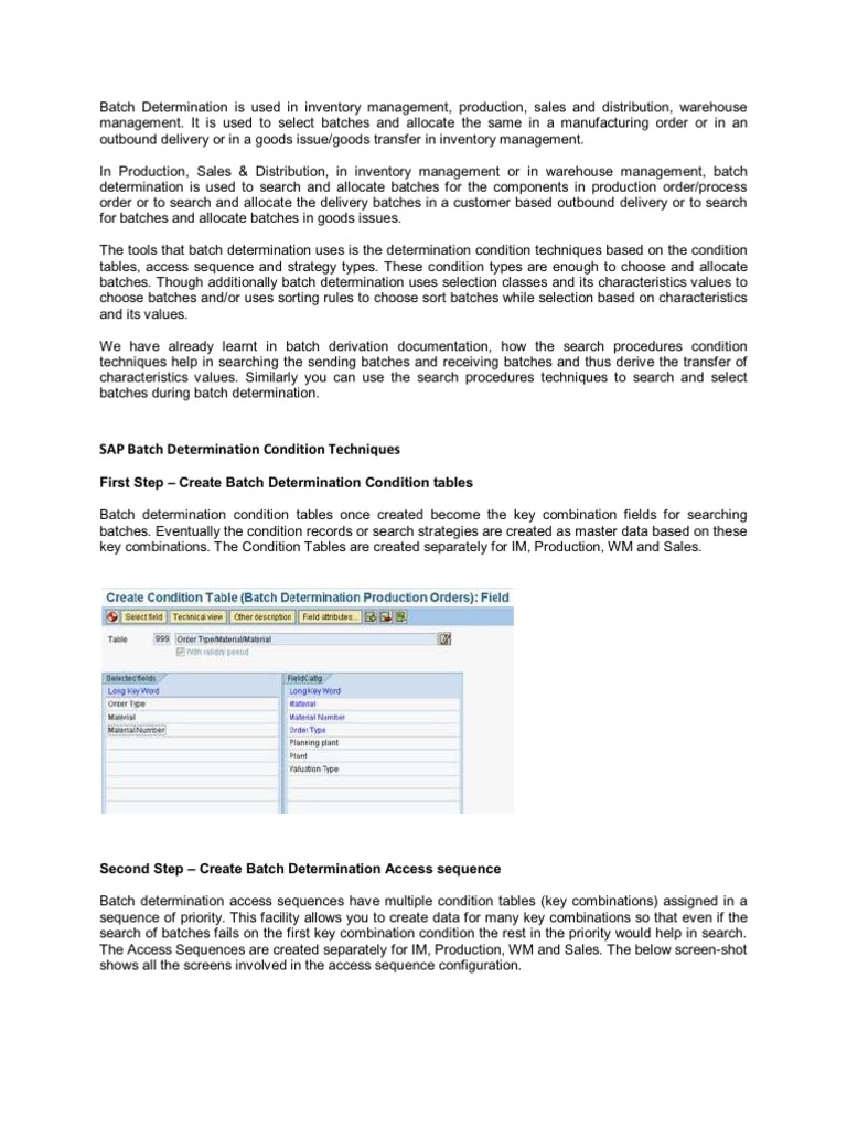 Batch Determination | PDF | Logistics | Business Process