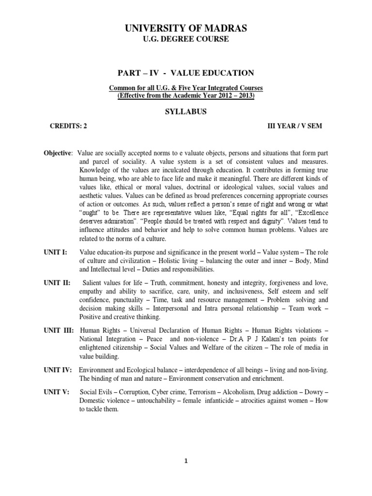Value Education | PDF | Swami Vivekananda | Applied Ethics