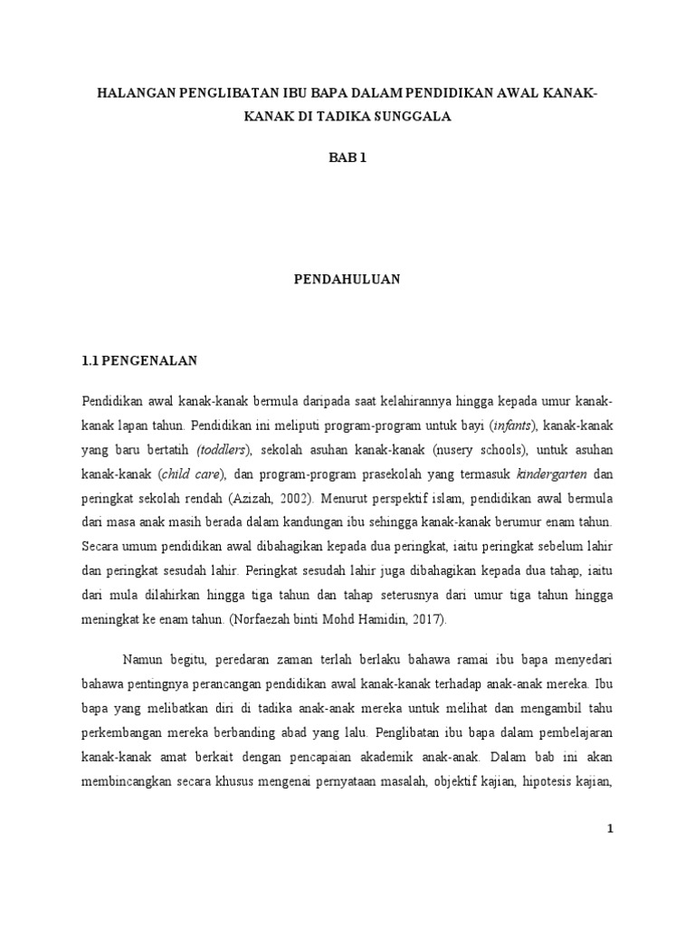 Halangan Penglibatan Ibu Bapa Dalam Pend | PDF