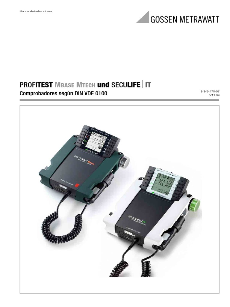 Manual Profitest MBase | PDF | Impedancia eléctrica | Resistencia ...