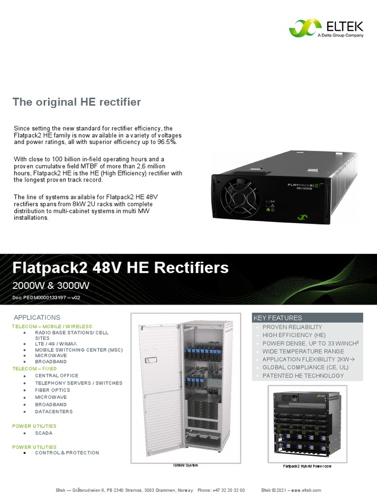 Datasheet Flatpack2 48v He Rectifiers Ds - 24111x.105.ds3 - 1 - 7 - 1 | PDF | Rectifier ...