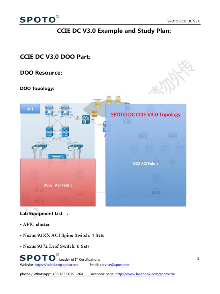 Spoto Ccie DC Lab V3.0 | PDF | Network Architecture | Internet Architecture