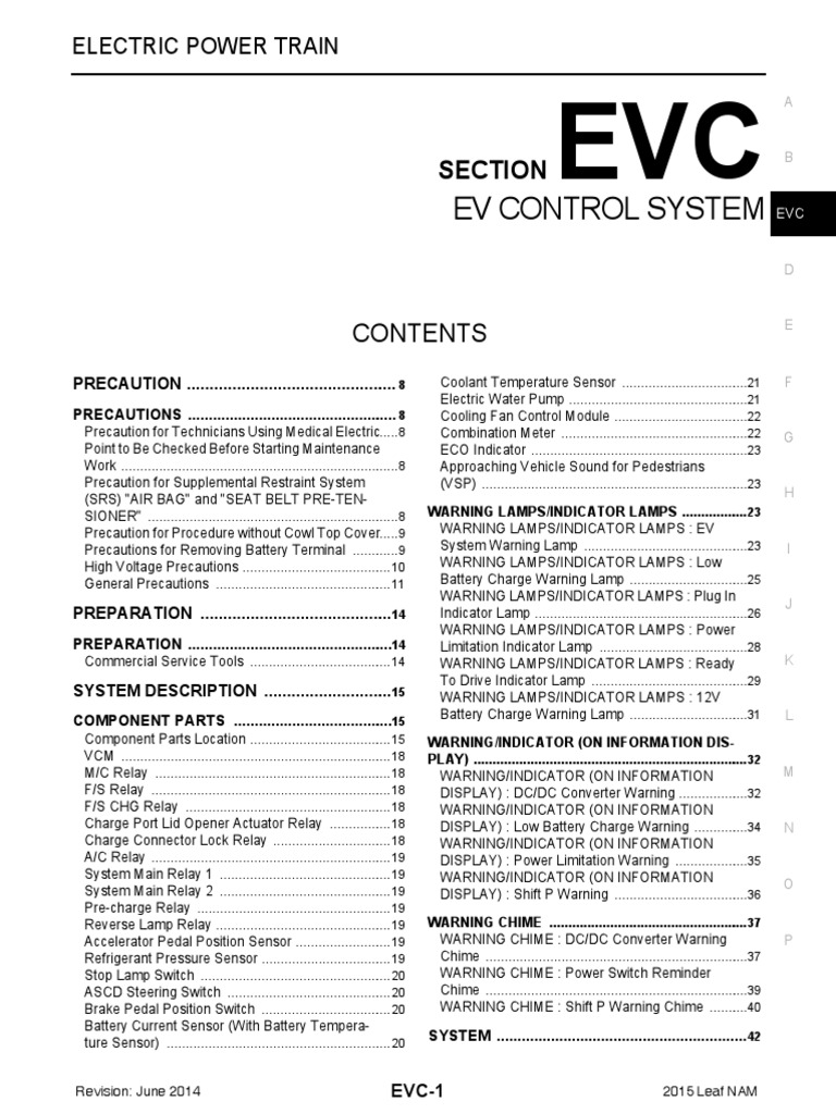 Leaf 2015 Evc | PDF | Power Supply | Relay