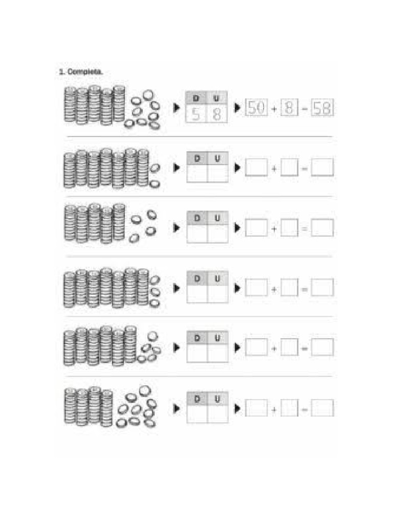 Suma de Decenas y Unidades | PDF