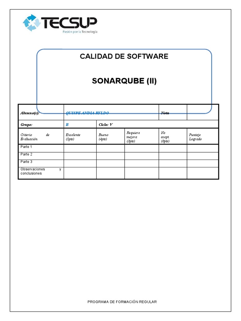 Análisis de Código con SonarQube | PDF | Programación | Programa de computadora