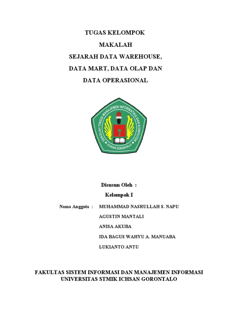 TUGAS KELOMPOK Data Warehouse | PDF | Bisnis | Seni
